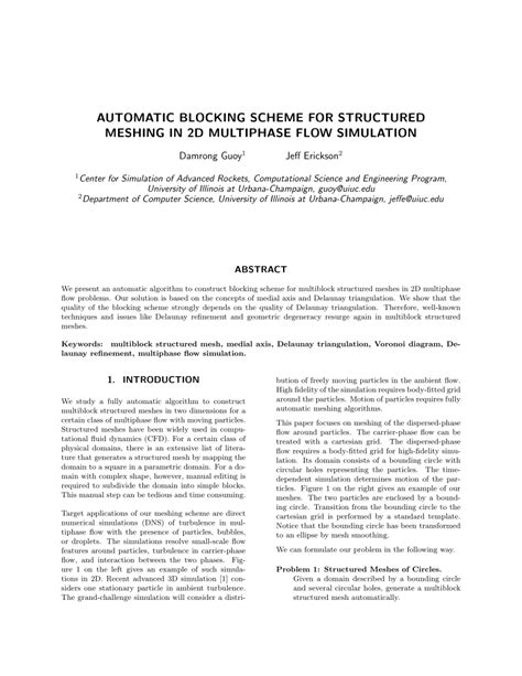 pdf automatic blocking scheme for structured meshing in 2d multiphase flow simulation