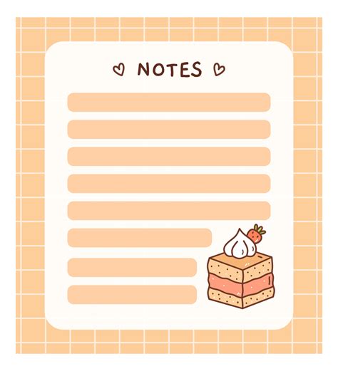 linda a hacer lista modelo con un fresa pastel kawaii diseño de diario