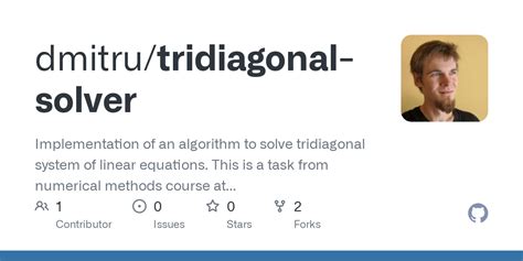 github dmitru tridiagonal solver implementation of an algorithm to solve tridiagonal system
