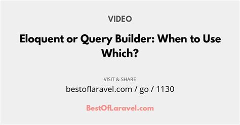 DailyResource Video By Povilas Korop Eloquent Or Query Builder When
