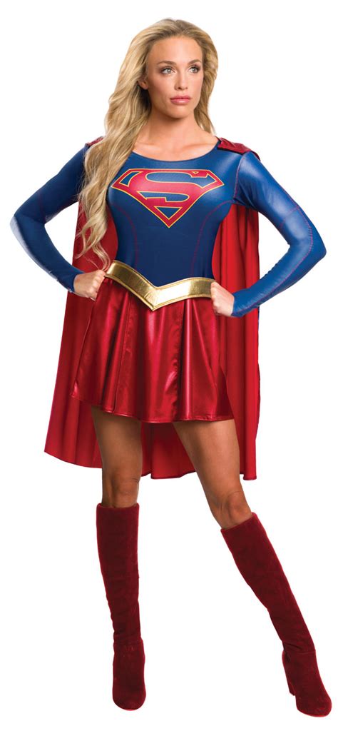 Supergirl Ladies Fancy Dress Superhero Womens Adults Super Girl Costume Outfit