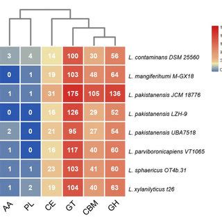 Heat Map Showing The Distribution And Numbers Of Genes Encoding