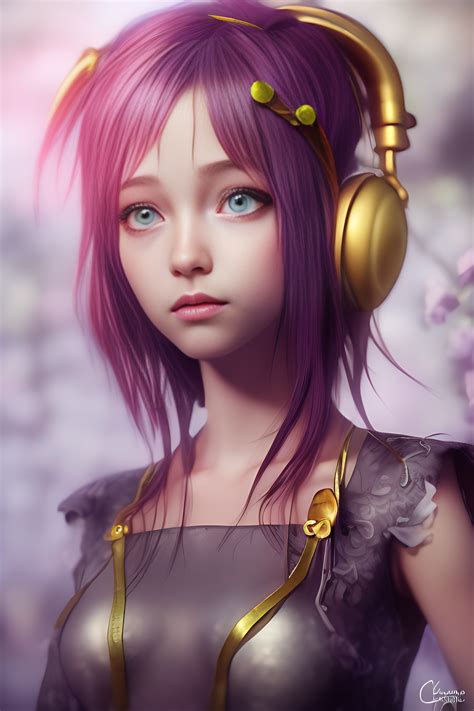 Realistic Beautiful Anime Girl With Purple Hair33 By Tobithenoob On Deviantart