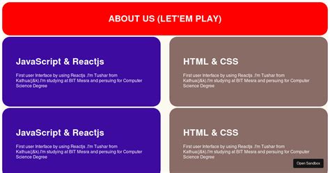 react codesandbox