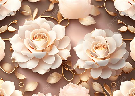 3d Gray Wallpaper Mural Art Rose And White Illustration Flowers Ai