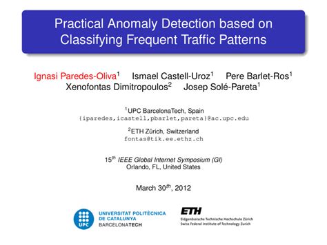 [ppt] practical anomaly detection based on classifying frequent traffic powerpoint