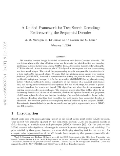 pdf a unified framework for tree search decoding rediscovering the sequential decoder