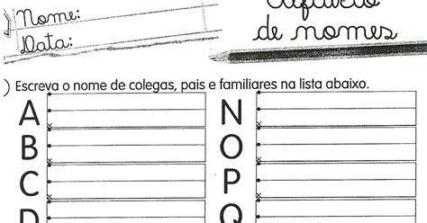 Professora Valdete Cantu Alfabeto De Nomes