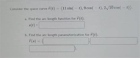 solved consider the space curve