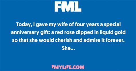 Love Today I Gave My Wife Of Four Years A Special Anniversary T Fml