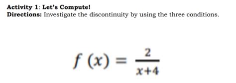 solved activity 1 let s compute directions investigate the discontinuity by using the three