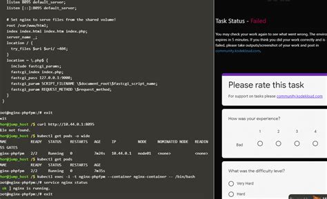deploy nginx and phpfpm on kubernetes failed kodekloud devops learning community
