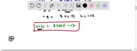 solved the acceleration of an object in m s2 is given by the function a t 8 sin t the