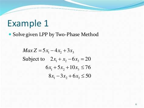 two phase method linear programming