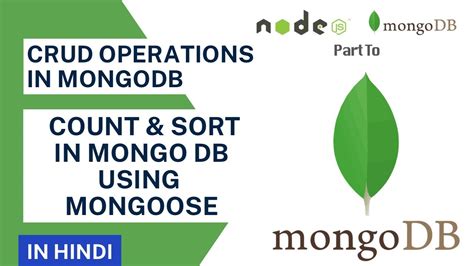 Count And Sort In MongoDB Using Mongoose In Hindi MongoDB Tutorial In