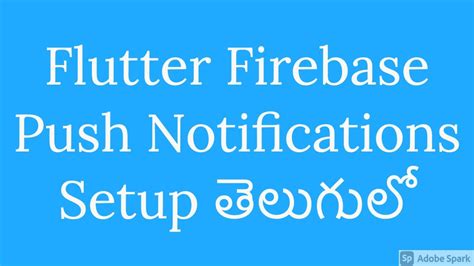 flutter firebase messaging push notifications setup flutter push notifications tutorials