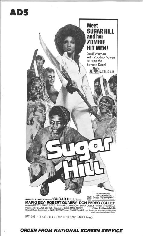 Movie Pressbook Sugar Hill 1974 From Zombos Closet