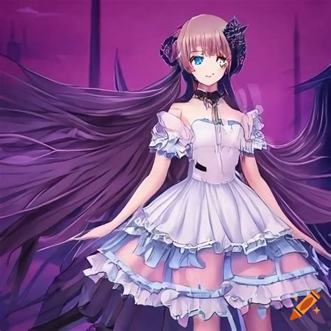 Detailed Anime Dress With Ruffles And Laces On Craiyon