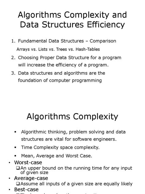 algorithms complexity and data structures efficiency pdf computational complexity theory