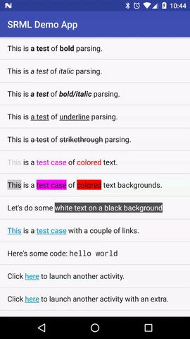 The Android Arsenal Text Formatting Srml