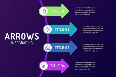 Premium Vector Arrows Infographic Template For Presentation