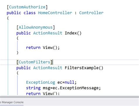 Overview Of Filters In MVC Part Two