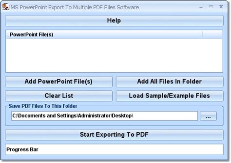 how to export powerpoint to multiple pdf files