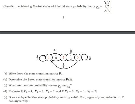 solved consider the following markov chain with initial