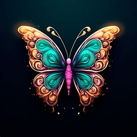 Premium Ai Image Realistic Butterfly Colorful On Generated Ai