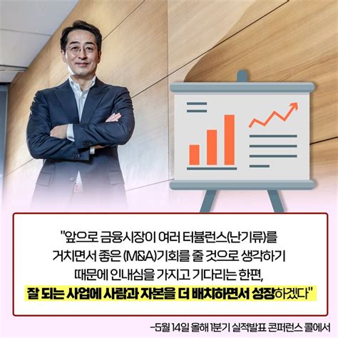 CEO는 주가로 말한다 업계 2위로 우뚝 김용범 메리츠금융지주 부회장 주주경제신문