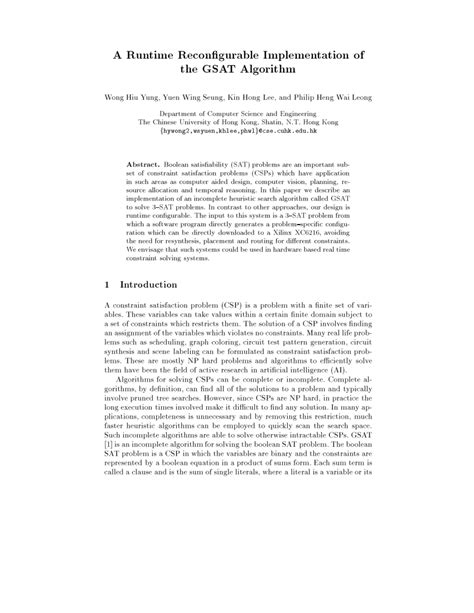 pdf a runtime reconfigurable implementation of the gsat algorithm
