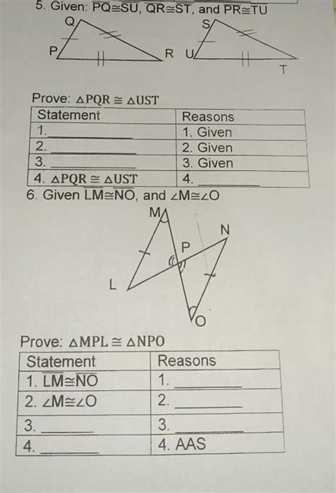 solved 5 given overline pq≌ overline su qr≌ overline st and pr≌ overline tu t prove delta