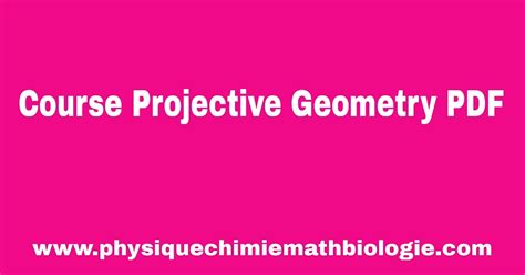 course projective geometry pdf