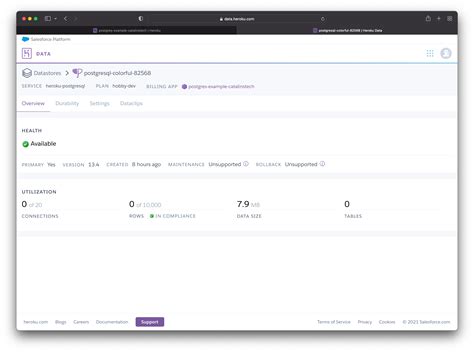 deploy a postgresql database on heroku