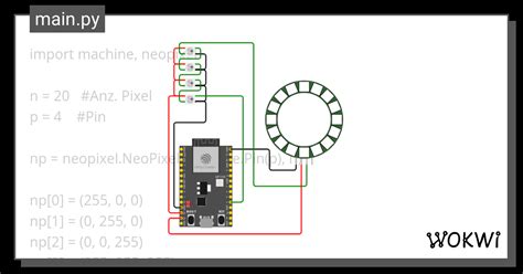 neopixels einzellsteuerung wokwi esp32 stm32 arduino simulator