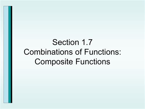 section 1 7 combinations of functions composite functions