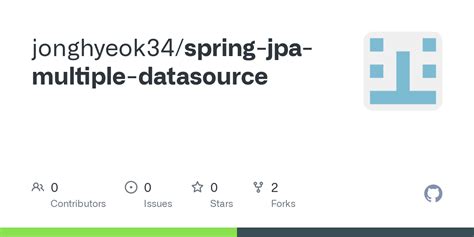 Github Jonghyeok Spring Jpa Multiple Datasource