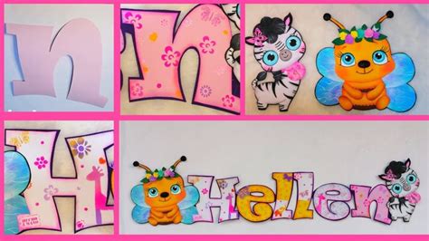 COMO HACER UN NOMBRE DE BEBE Letras De Foami Letras En Foami
