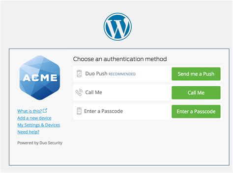 Two Factor Authentication 2FA For WordPress Duo Security