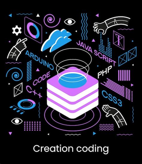 premium vector programming web banner best programming languages technology process of