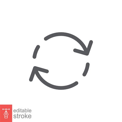 Recargar Actualizar Icono Sencillo Contorno Estilo Repetir Renovar