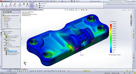 tutorial how to create a static stress analysis simulation in solidworks grabcad questions