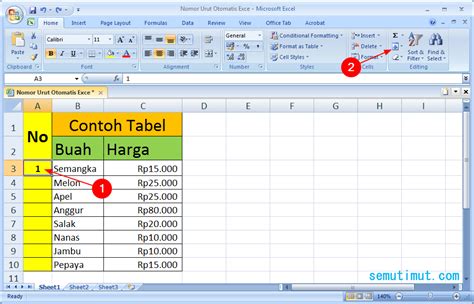 List Of Cara Menomori Otomatis Di Excel References