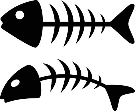 Fish Bone Icon On White Background Fish Skeleton Sign Fishbone Symbol