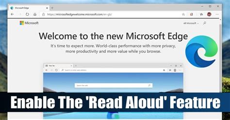 How To Enable Use The Read Aloud Feature Of Microsoft Edge