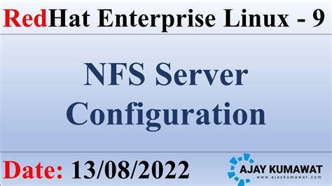 nfs server configuration in linux network file system nfs rhel 9 rhel 9 rhcsa 9 redhat