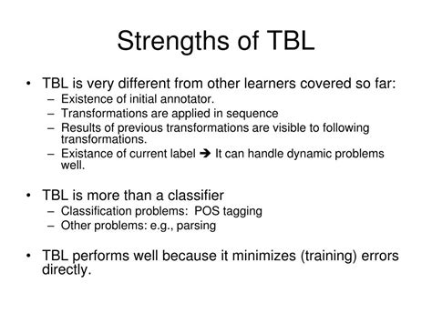 ppt transformation based error driven learning tbl powerpoint presentation id 2364628