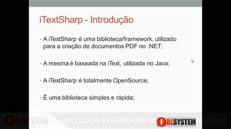 itextsharp c introdução youtube