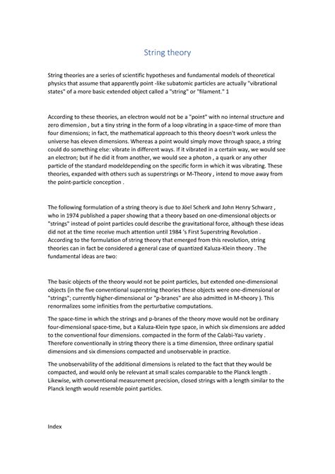 introduction to string theory string theory string theories are a series of scientific
