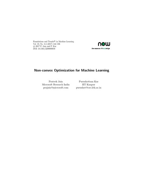 non convex optimization for machine learning pdf mathematical optimization machine learning